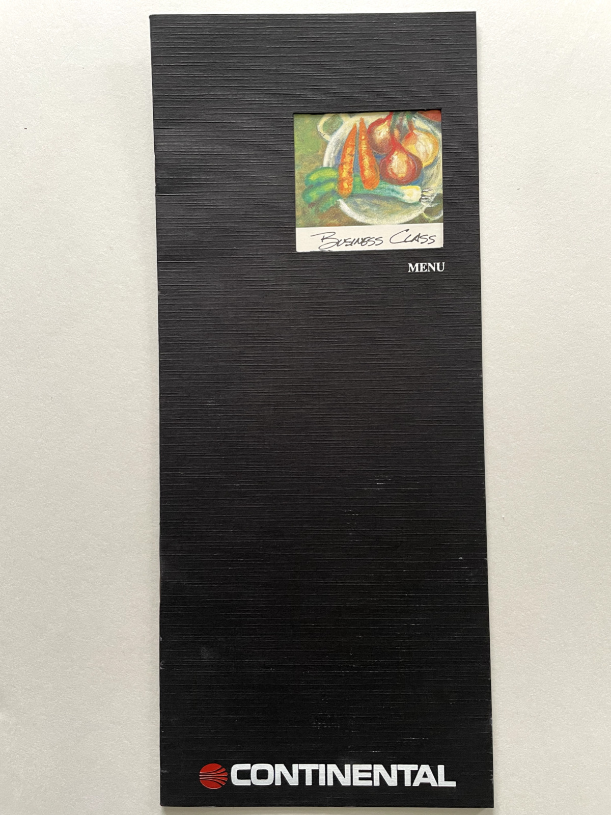 Vintage 80s Continental Business Class Airlines Dinner Menu | Ephemera ...