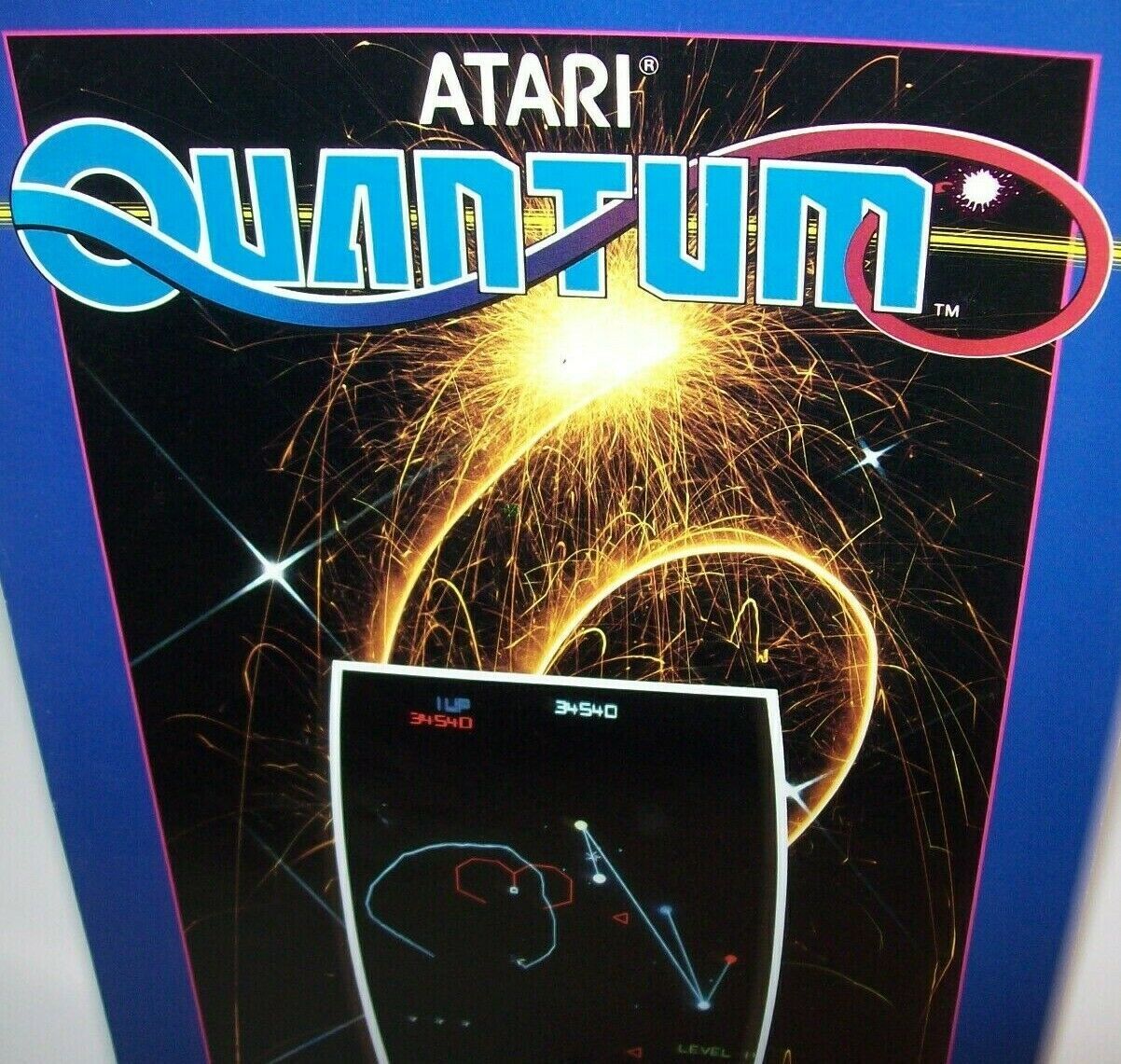 Quantum Arcade FLYER 1982 Original Retro Vintage Video Game Space Age ...