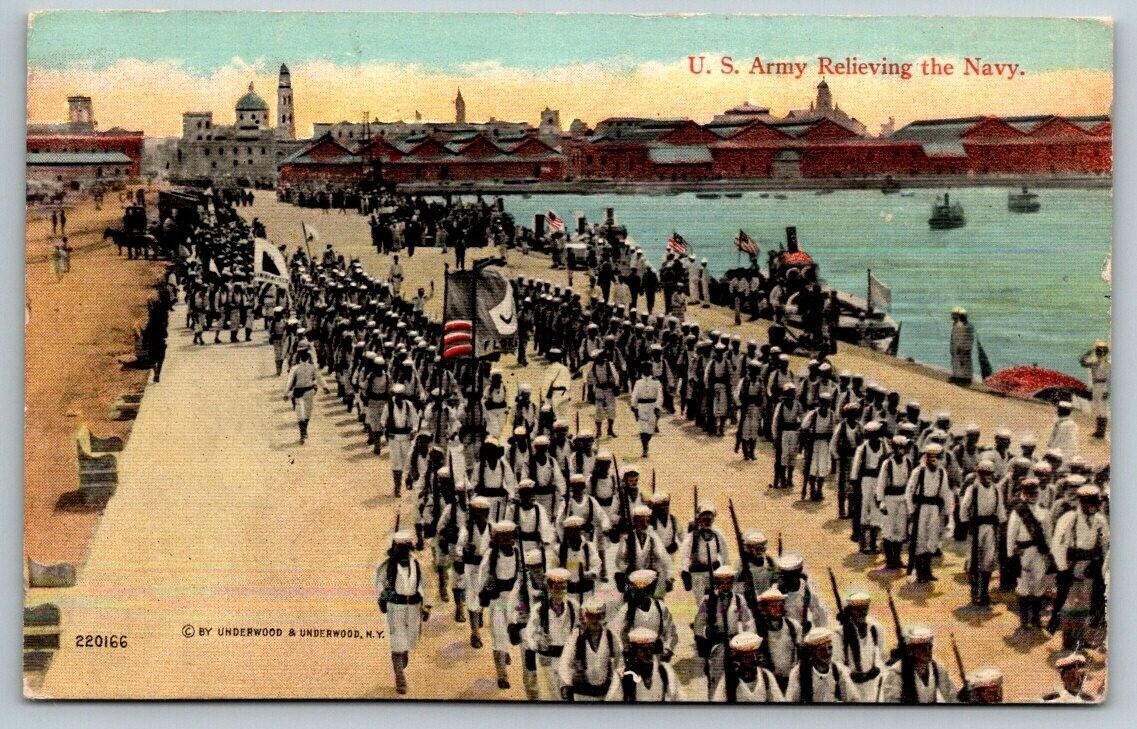 1914 Vera Cruz Mexico US Army Relieving the Navy Postcard | Latin & South America - Mexico ...
