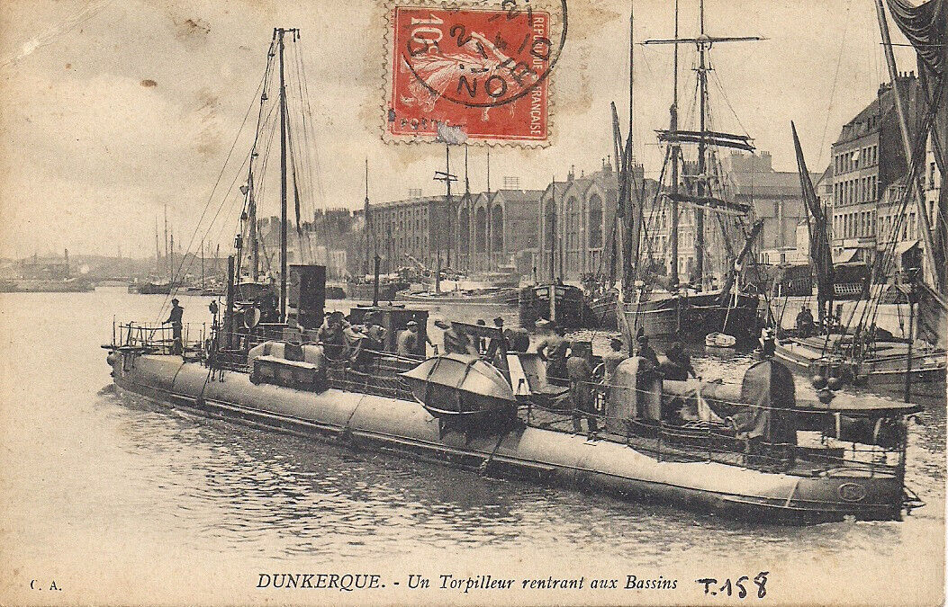 WWI Torpedo Boat, 1914, France, Dunkerque, Dunkirk, Sailors, Navy ...