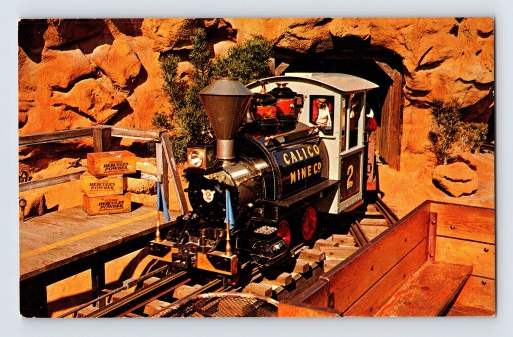 Postcard Railroad Train Calico Mine Knott's Berry Farm 1960s Unposted ...