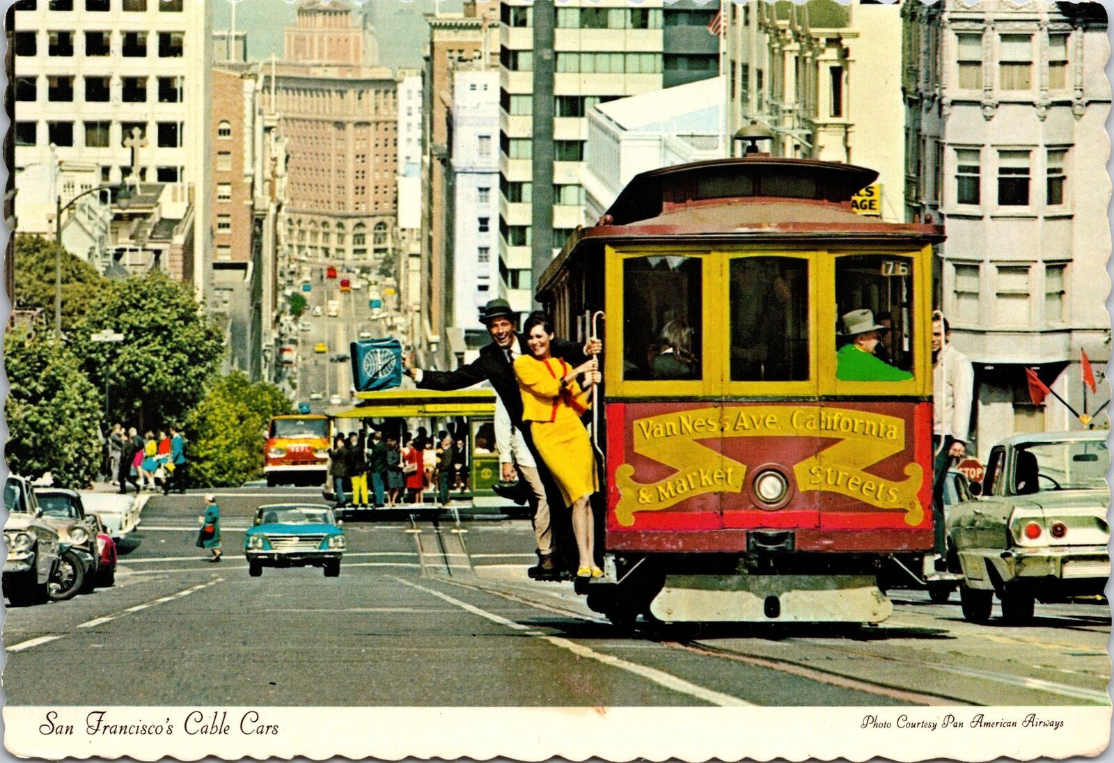 Vintage Continental Size Postcard 1970s SAN Francisco Cable Cars Scene ...