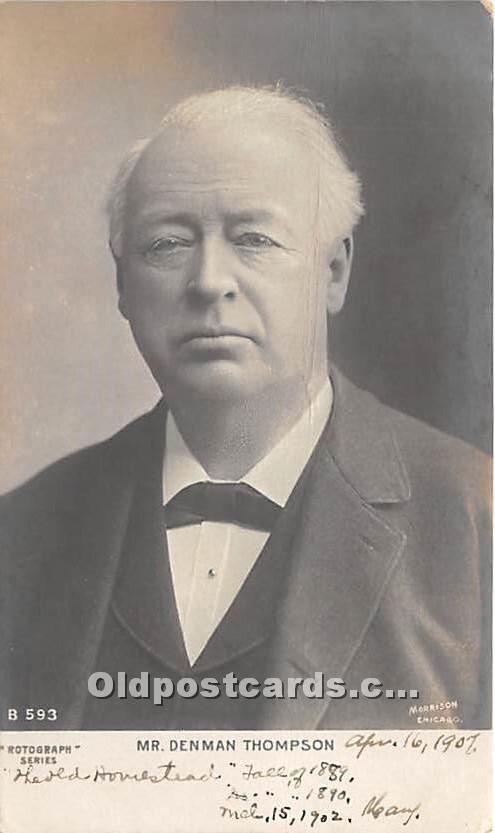 Mr Denman Thompson Theater Actor / Actress Writing on back | Topics ...