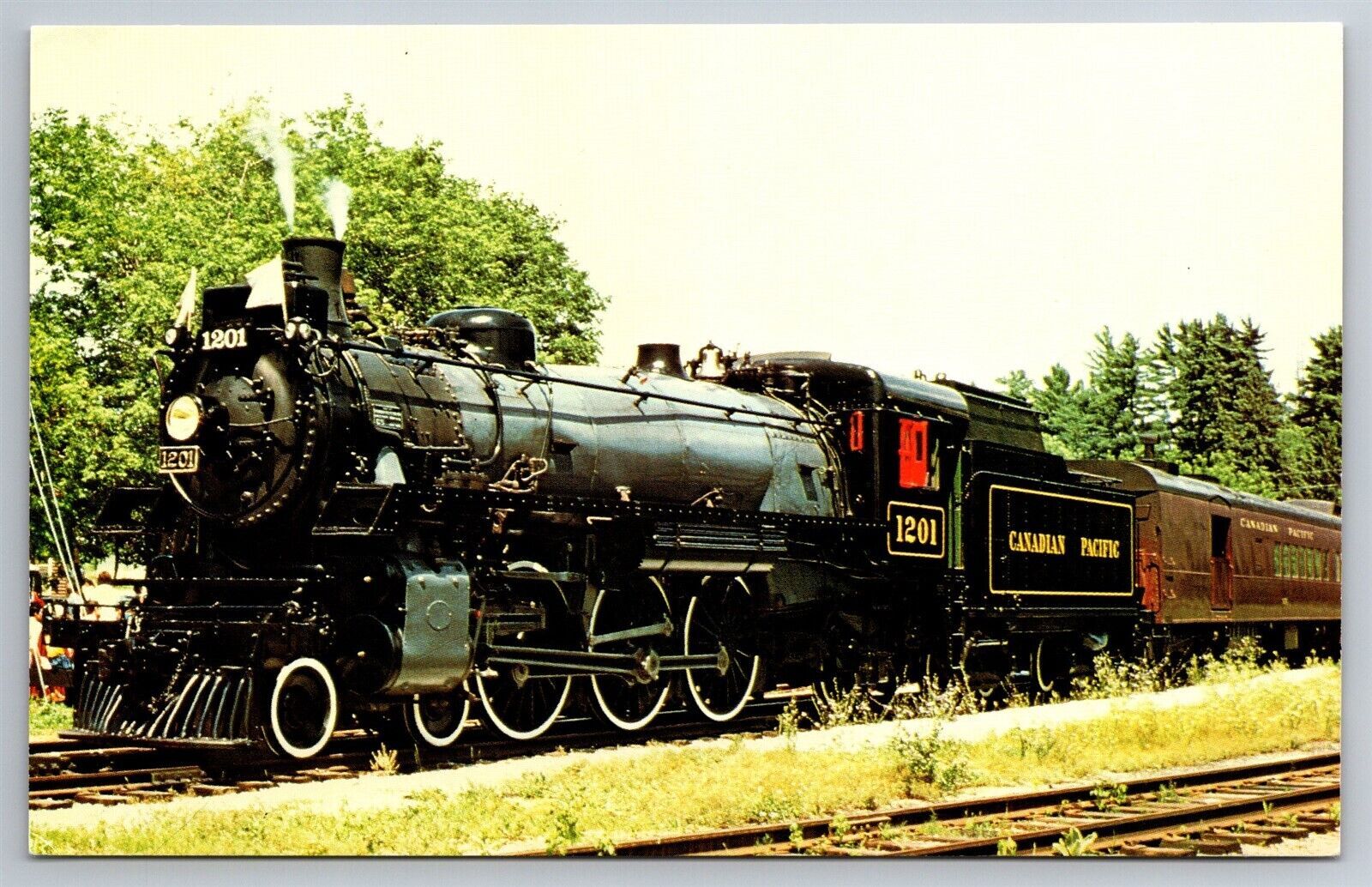 Canadian Pacific Railway Steam Locomotive No 1201 Postcard R12 | Other ...