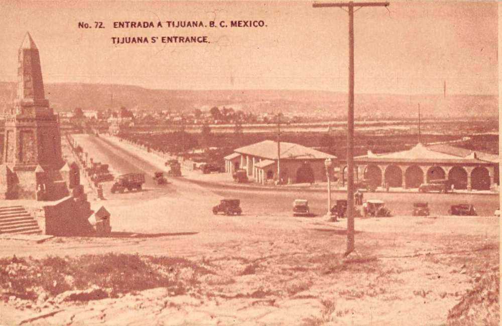 Tijuana Mexico Entrance to City Street Scene Vintage Postcard JH231083 ...