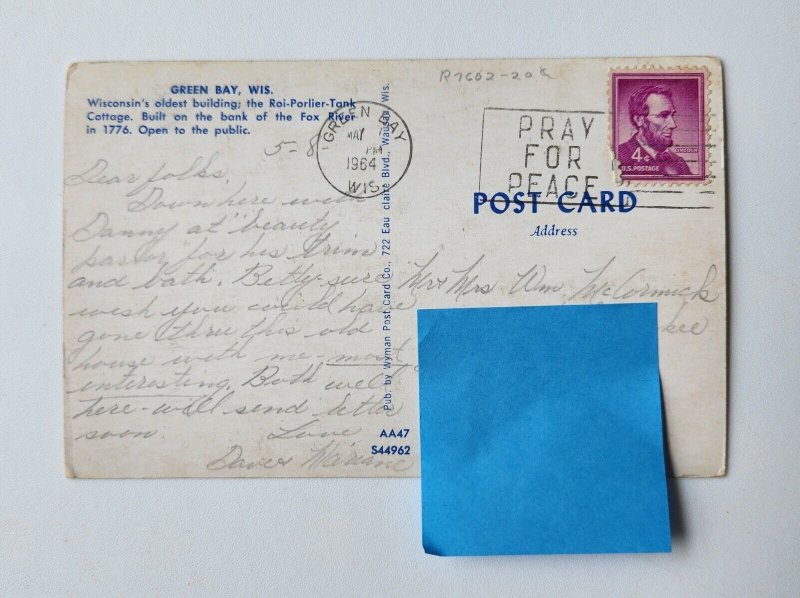 1776 Roi Porlier Tank Cottage Fox River Oldest Building Green Bay WI ...