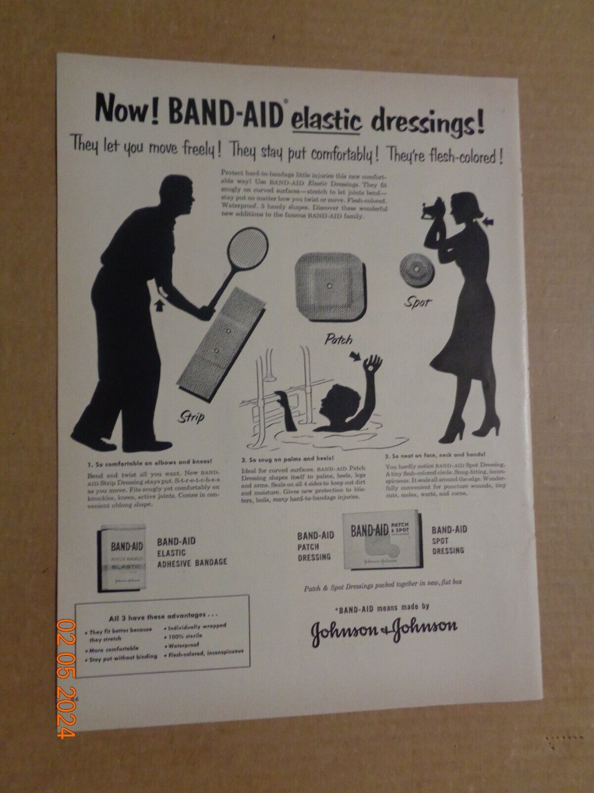 Vintage Print Ad -1951 for Band-Aid and "Stay-Long" Lipstick | Ephemera ...