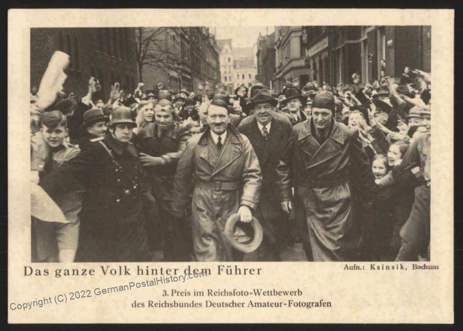 3rd Reich Germany Hitler Agfa Photo Competition 3rd Prize RPPC UNUSED ...