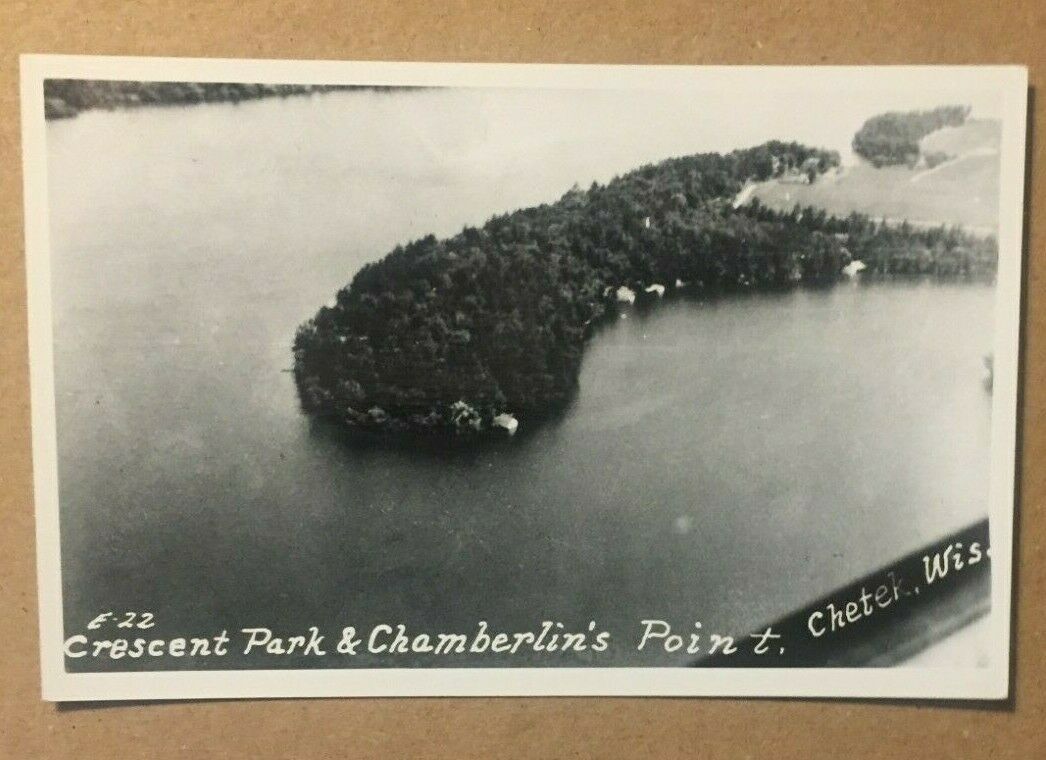 Vintage Unused Real Photo Postcard Crescent Park & Chamberlain's PT ...