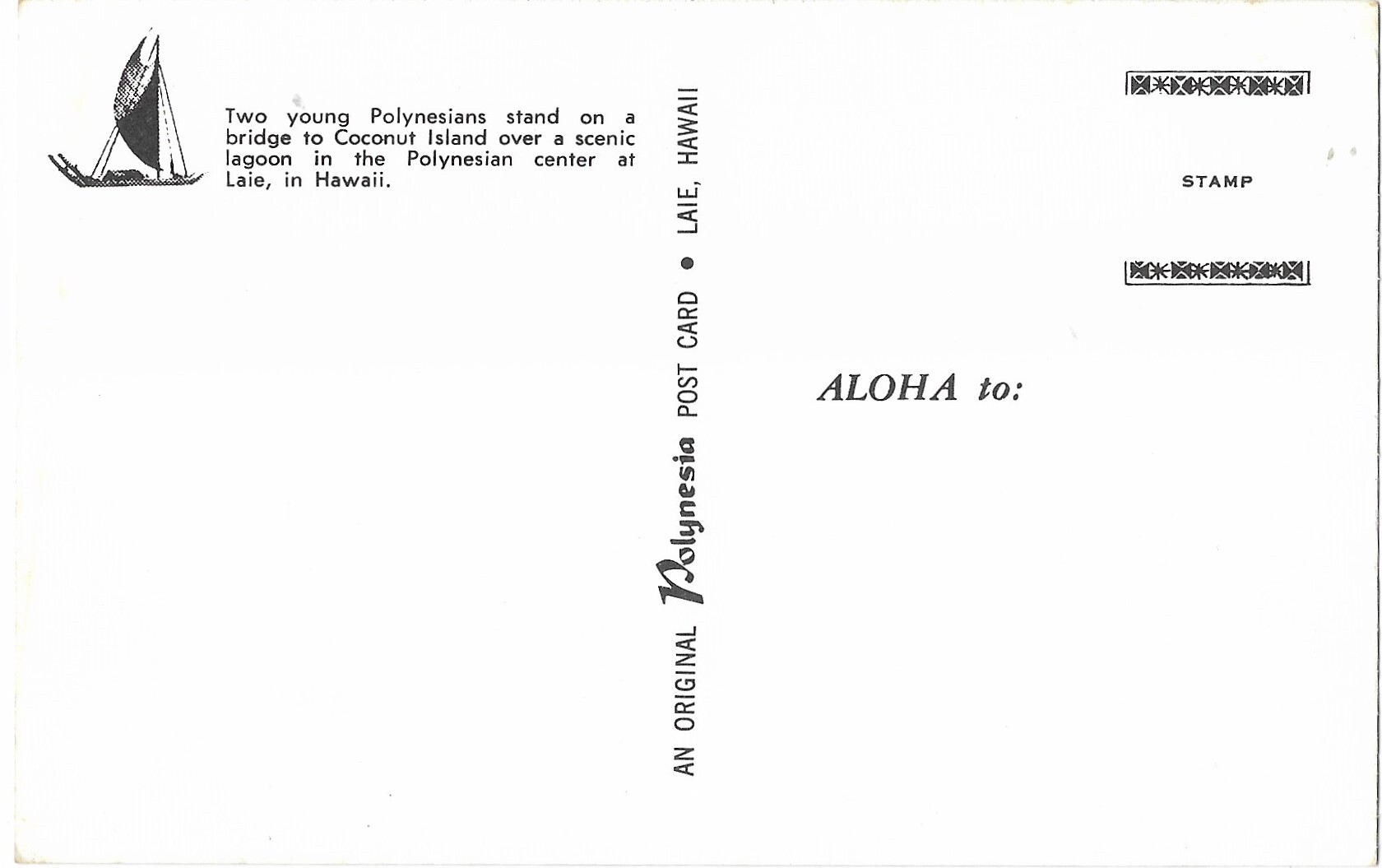 Two Young Polynesians on Bridge to Coconut Island Polynesian Center ...