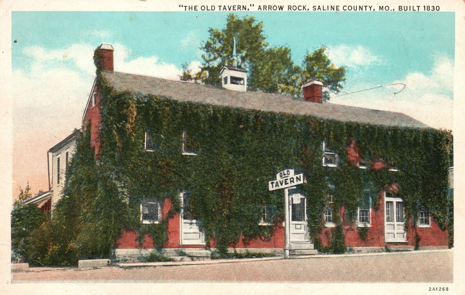 Vintage Postcard 1920's The Old Tavern Arrow Rock Saline County ...