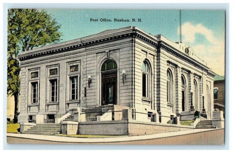 c1920's Post Office Street View Nashua New Hampshire NH Vintage ...