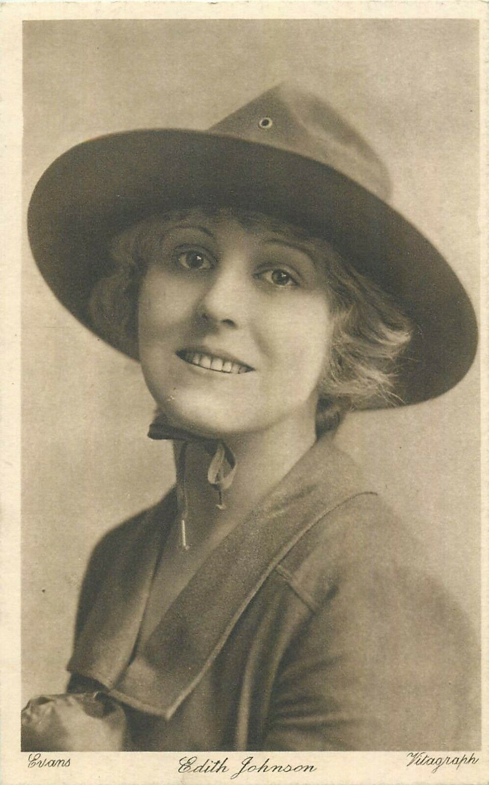 American actress of the silent era Edith Johnson postcard | Topics ...