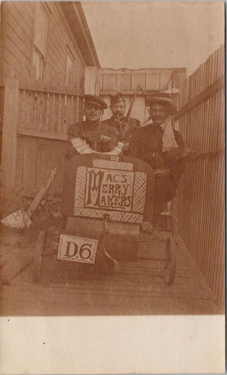 Mac's Merry Makers Three Men Soldier Bagpipes Dress as Woman RPPC ... Mac's Merry Makers Three Men Soldier Bagpipes Dress as Woman RPPC ...