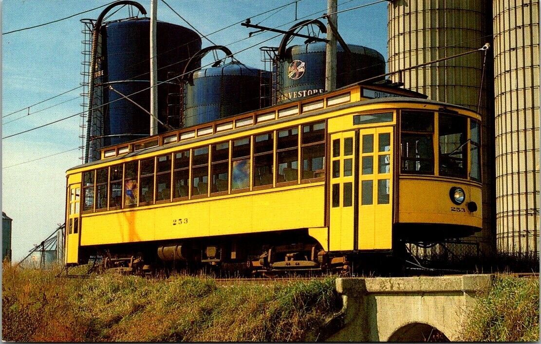 Vintage Railroad Train Locomotive Postcard - Wisconsin Trolley Museum ...