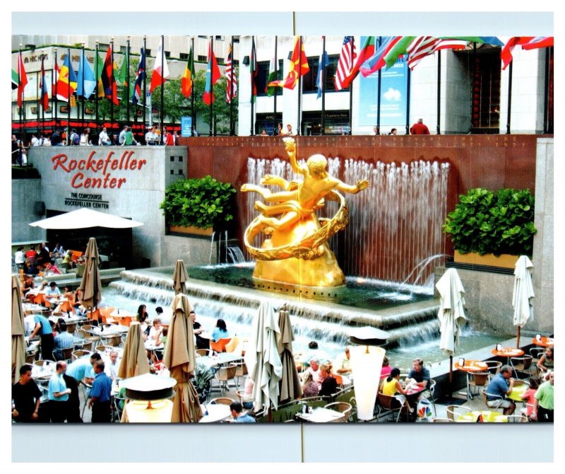 Summer In New York Rockefeller Center Prometheus Statue Flags Chrome ...