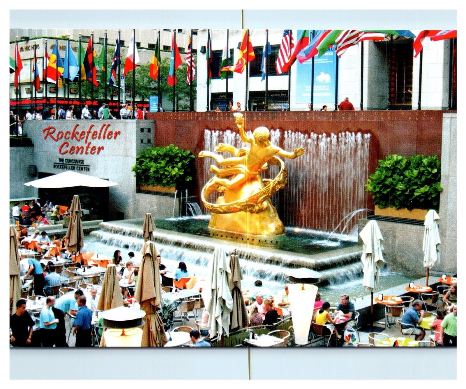 Summer In New York Rockefeller Center Prometheus Statue Flags Chrome ...