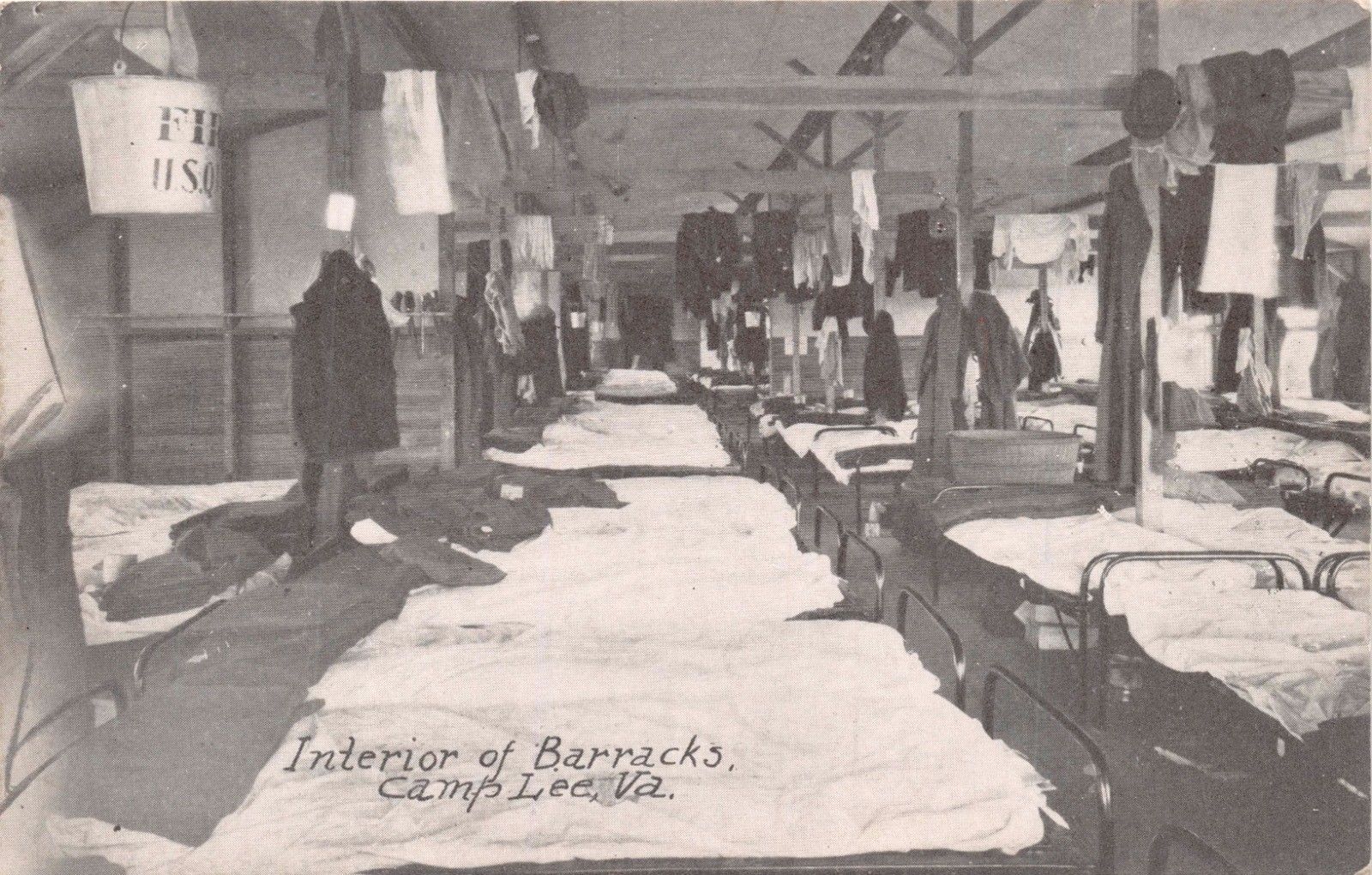 Camp (Fort) LEE Virginia Interior of WW1 Army Military Barracks ...