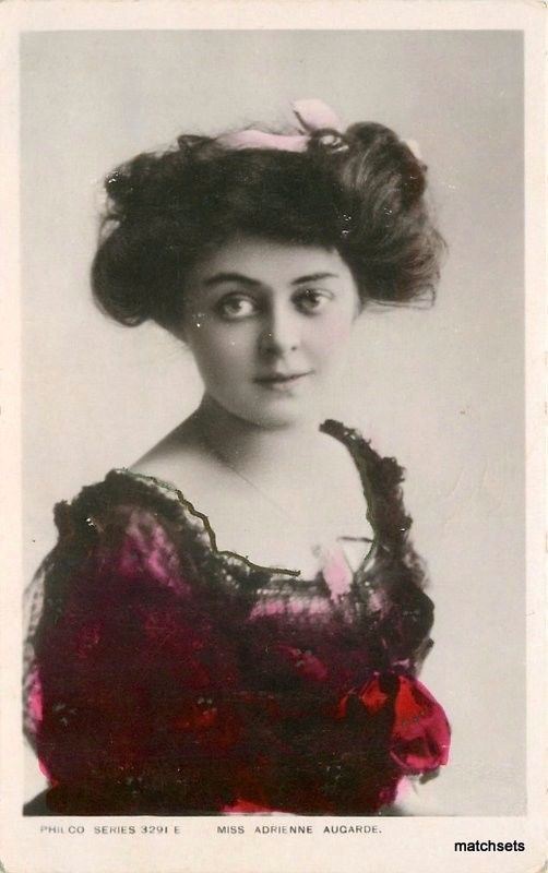 C-1905 Stage Actress Adrienne Augarde RPPC Real Photo postcard 1353 ...