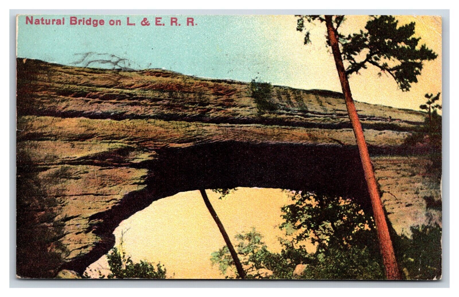 Natural Bridge Lexington & Eastern Railroad Kentucky KY 1908 DB ...