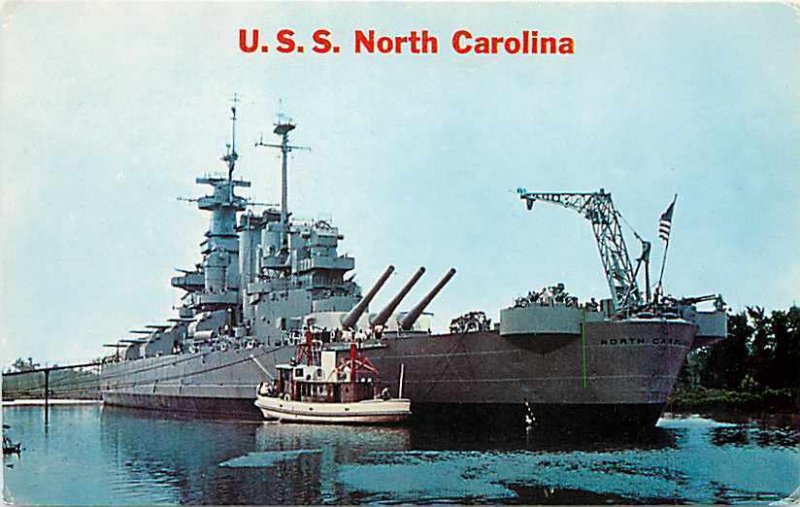 5 Postcards, US Navy, USS North Carolina Battleship Memorial ...