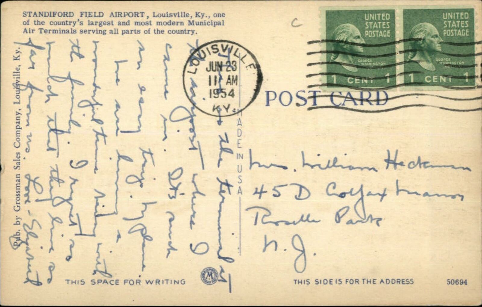 Louisville KY Standiford Field Airport Linen Postcard | United States ...