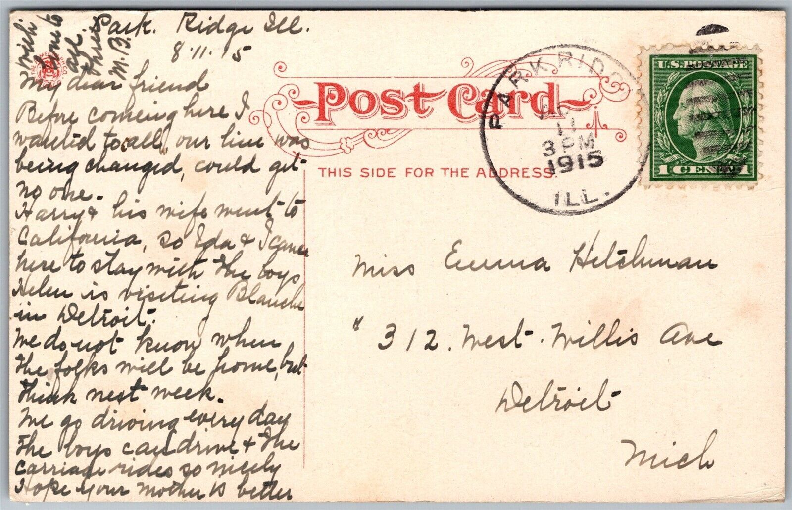 Vtg Chicago Illinois IL Pergola Band Shell Garfield Park 1910s View Old ...