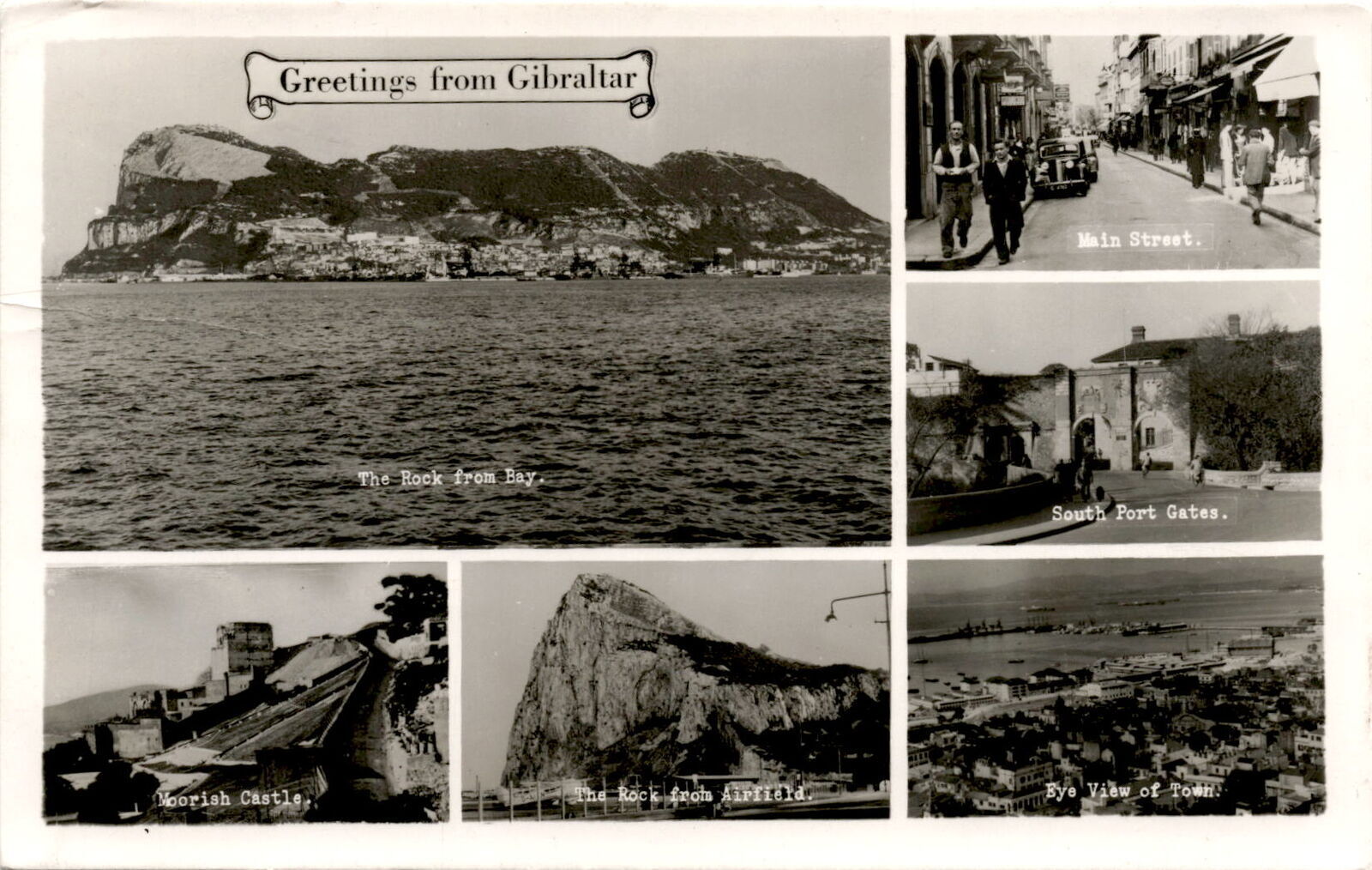 Gibraltar, Main Street, The Rock, Bay, South Port Gates, Moorish ...