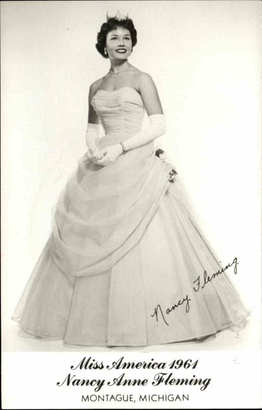 Miss America 1941 Nancy Anne Fleming Montague MI Real Photo Postcard ...