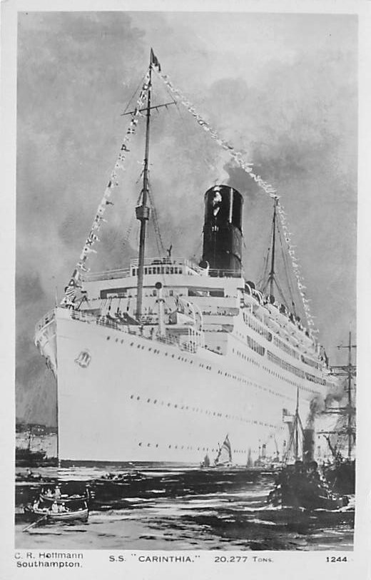 SS Carinthia Cunard Line Ship Unused | Topics - Other, Postcard ...