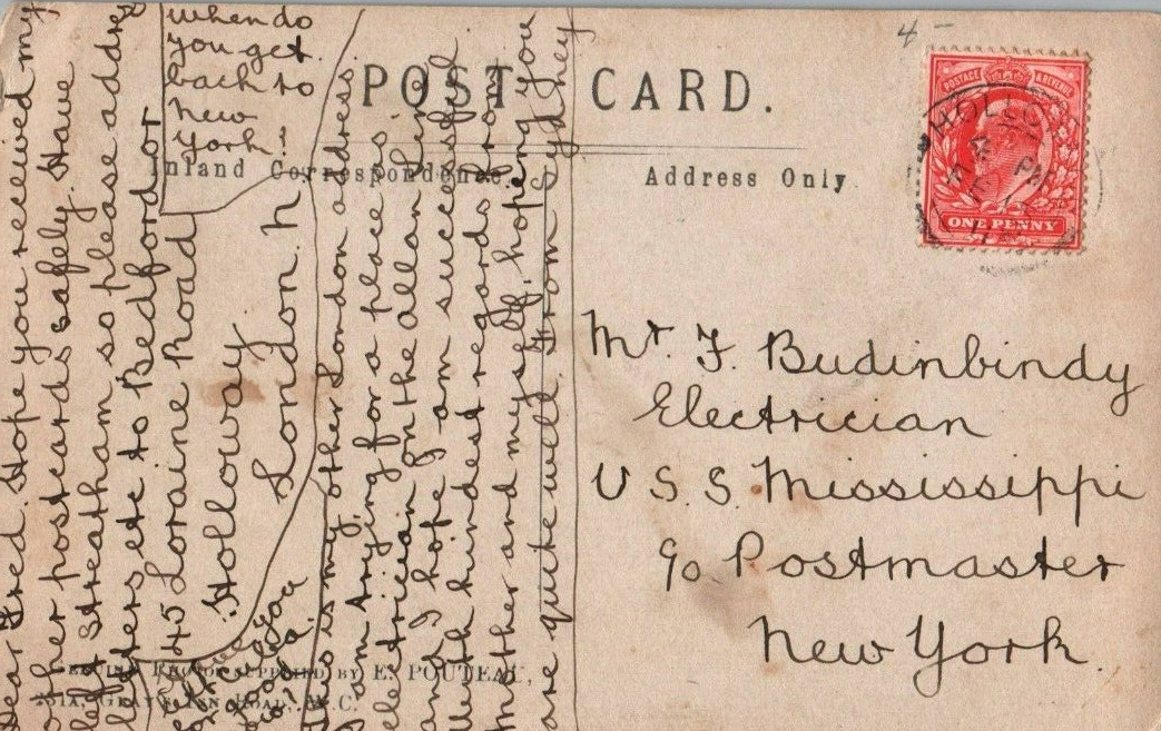 RPPC Photo WWI British Royal Navy HMS Boadicea Frigate | Other ...