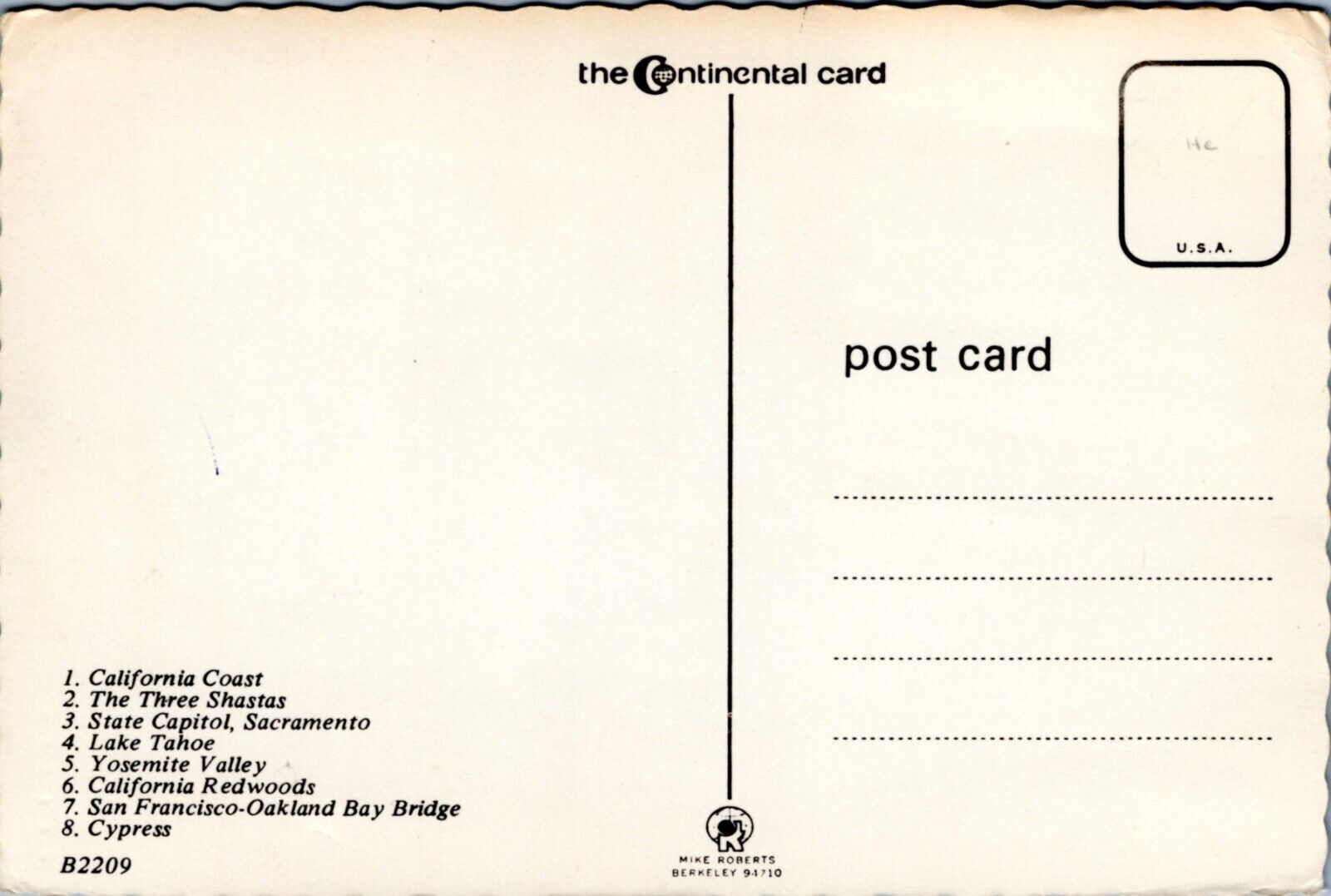 Postcard Map California - map of highways and pictures | United States ...