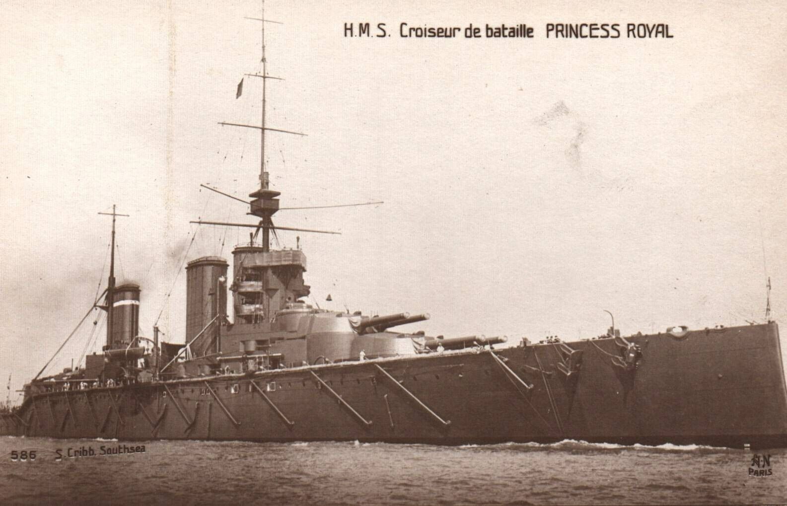 British Royal Navy HMS Princess Royal - RPPC Photo WWI c1910 | Other ...