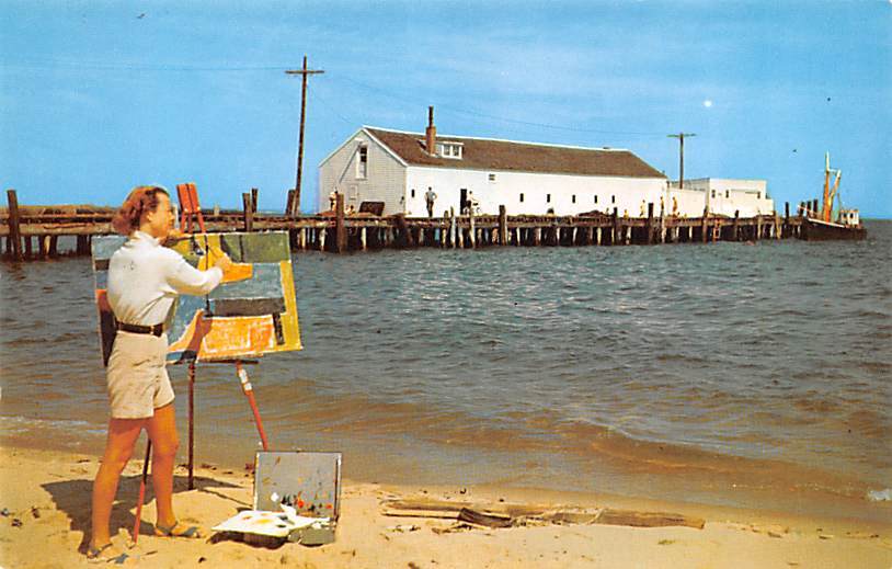 Artist at work by the seashore Cape Cod, Massachusetts MA | United ...
