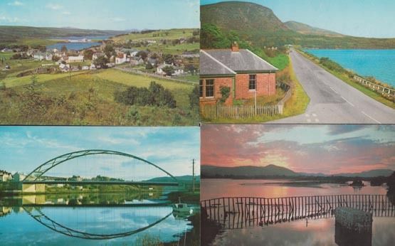 The Mound Jumping Salmon Sunset Loch Shin Aerial Sutherland 4x 1970s ...