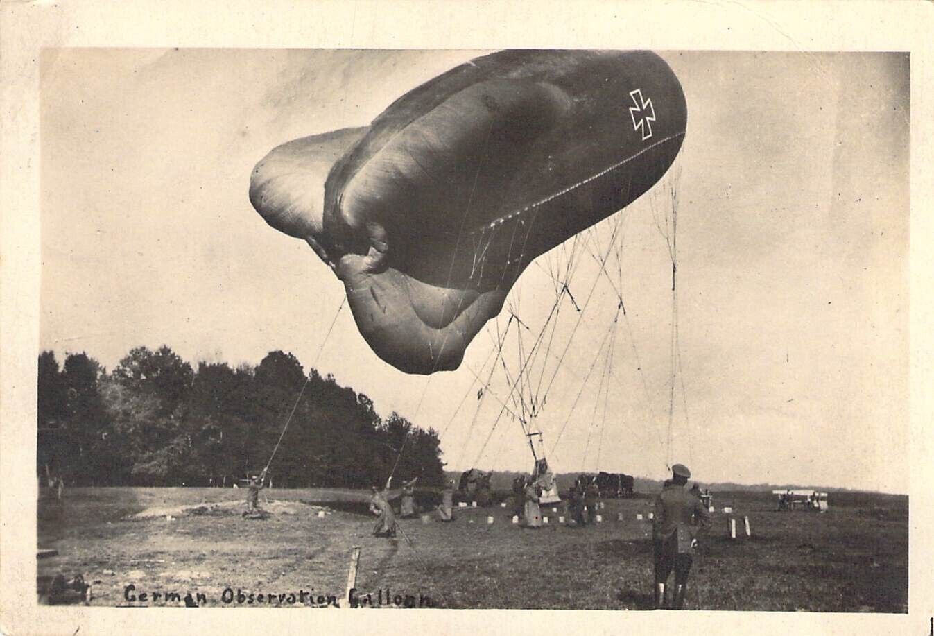 WW1, 3"x4 1/2" Vintage Photo, German Observ Balloon. from USMC Vet, Old ...