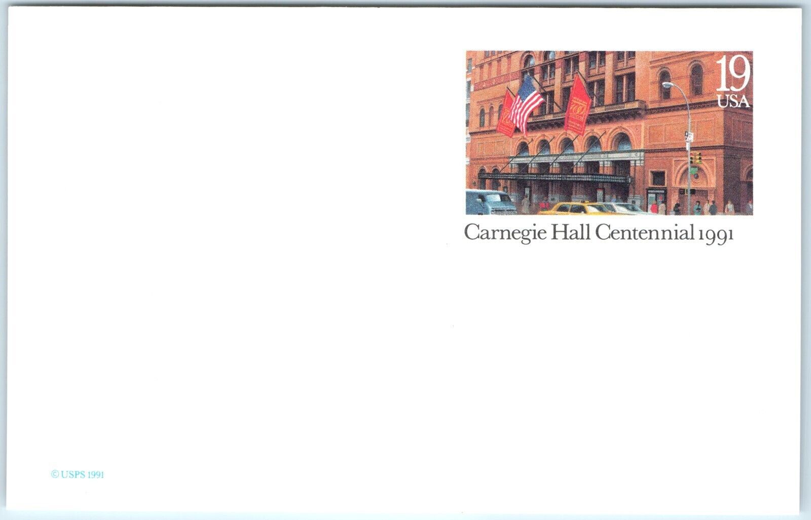 1991 Manhattan New York City Carnegie Hall Centennial Prepaid Card ...