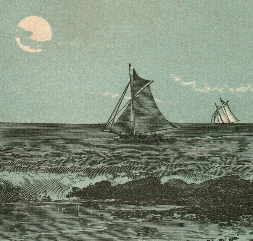 1880s Garitee Masten & Allen Tower Hall Clothing Moon Sailboats Lot Of ...