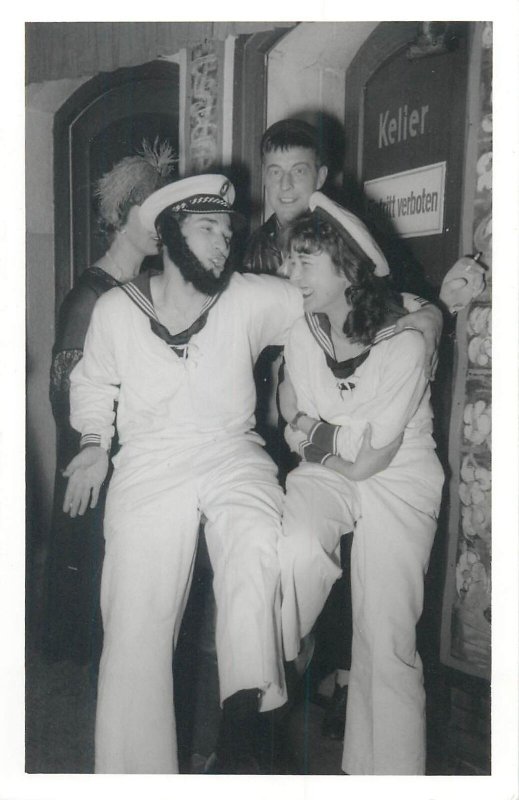 vintage Postcard social history party types and scenes sailor people ...