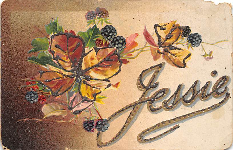 Jesse Large Letter Writing on Back | Topics - Other, Postcard / HipPostcard