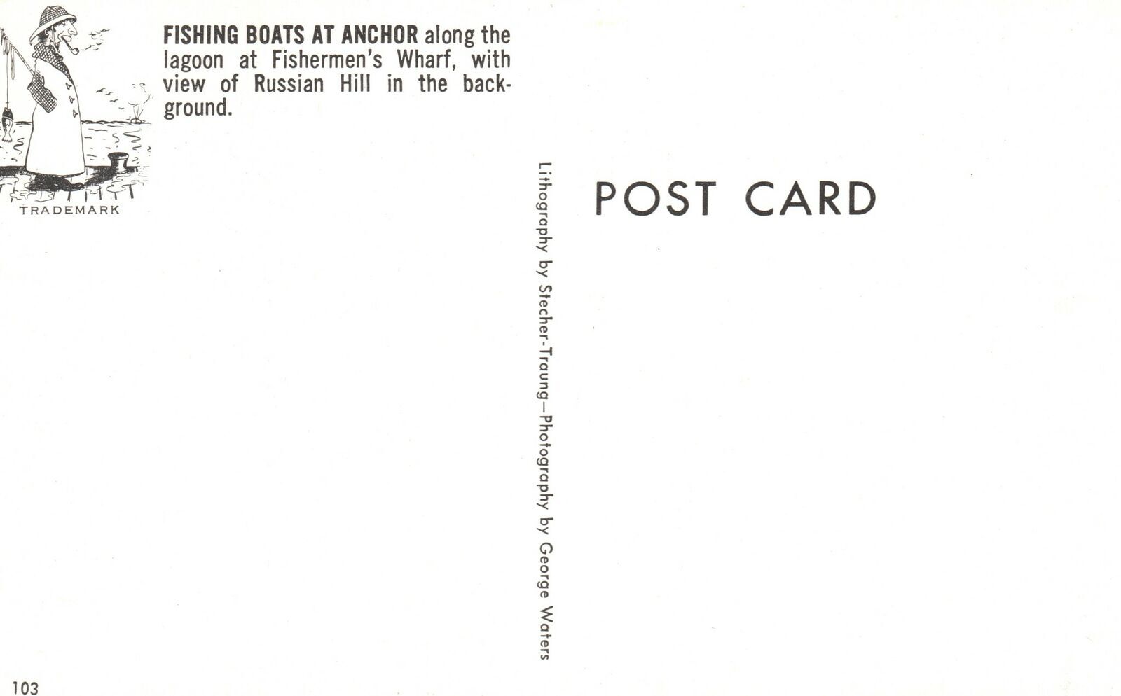 Vintage Postcard Fishing Boats At Anchor Along The Lagoon A Fisherman's ...