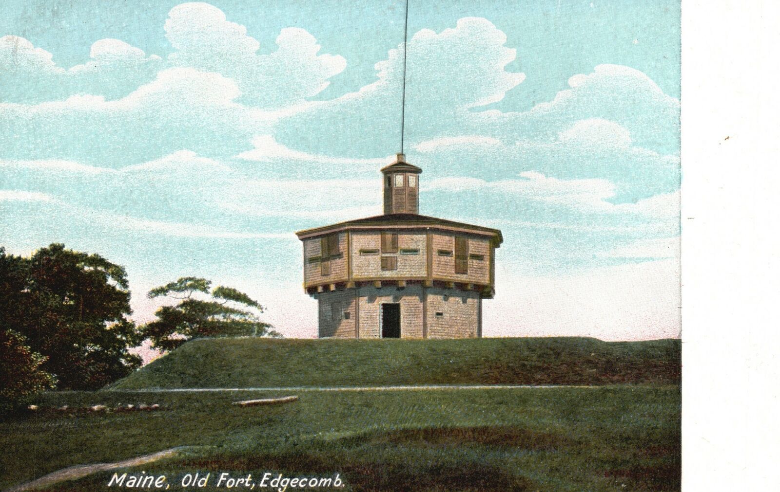 Vintage Postcard 1900's Old Fort Edgecomb State Historic Site Edgecomb ...