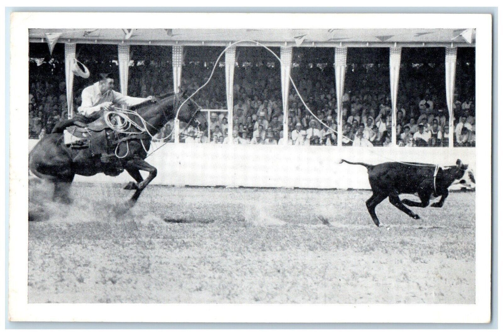 1941 Iowa's Championship Rodeo Cowboy Horse Stadium Sidney Iowa Vintage ...