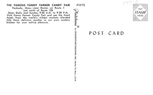 The Famous Fanny Farmer Candy Fair Peabody, Massachusetts | Topics ...