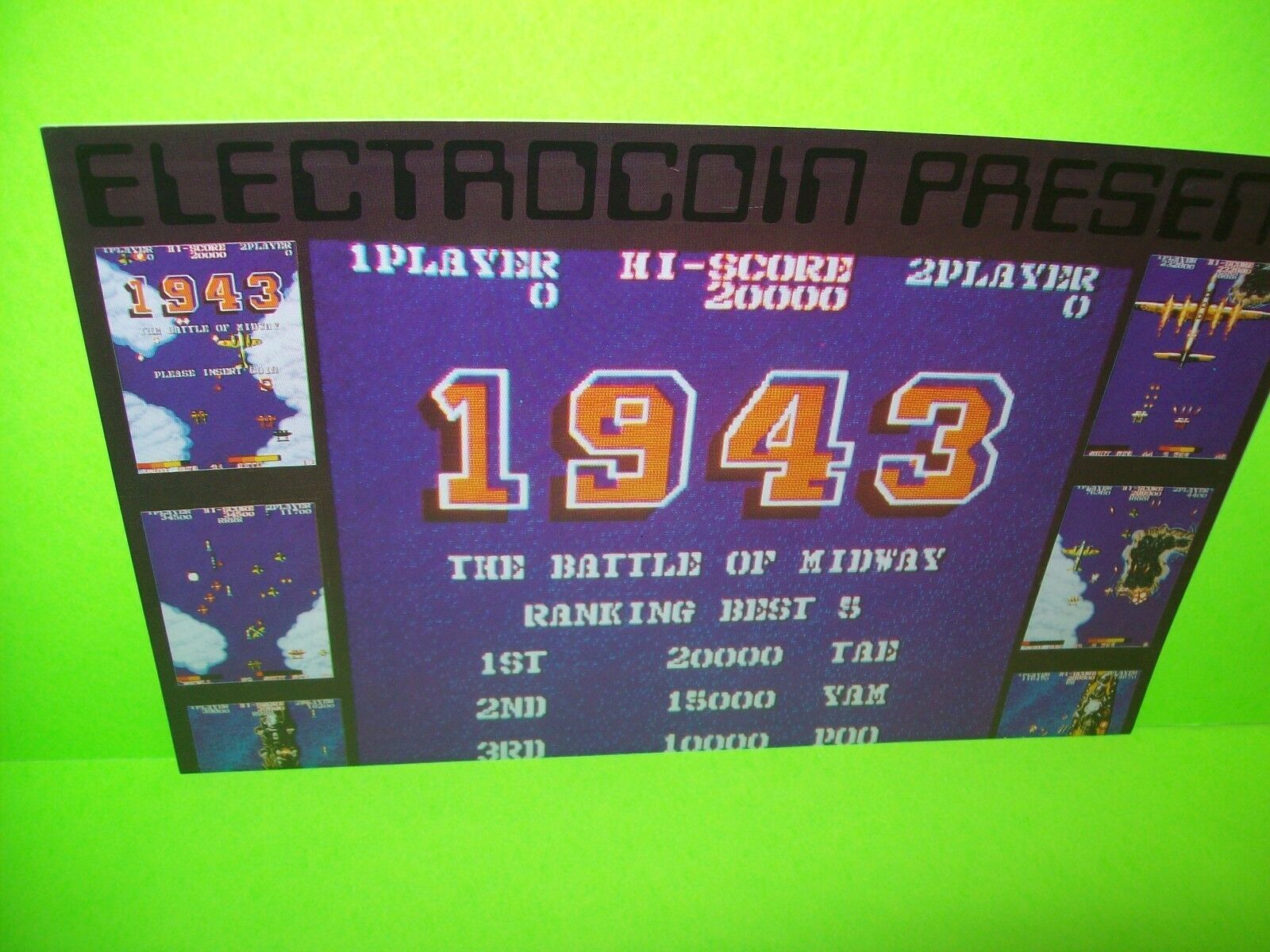 1943 Arcade FLYER Original NOS Video Game Art Print Sheet Electrocoin ...