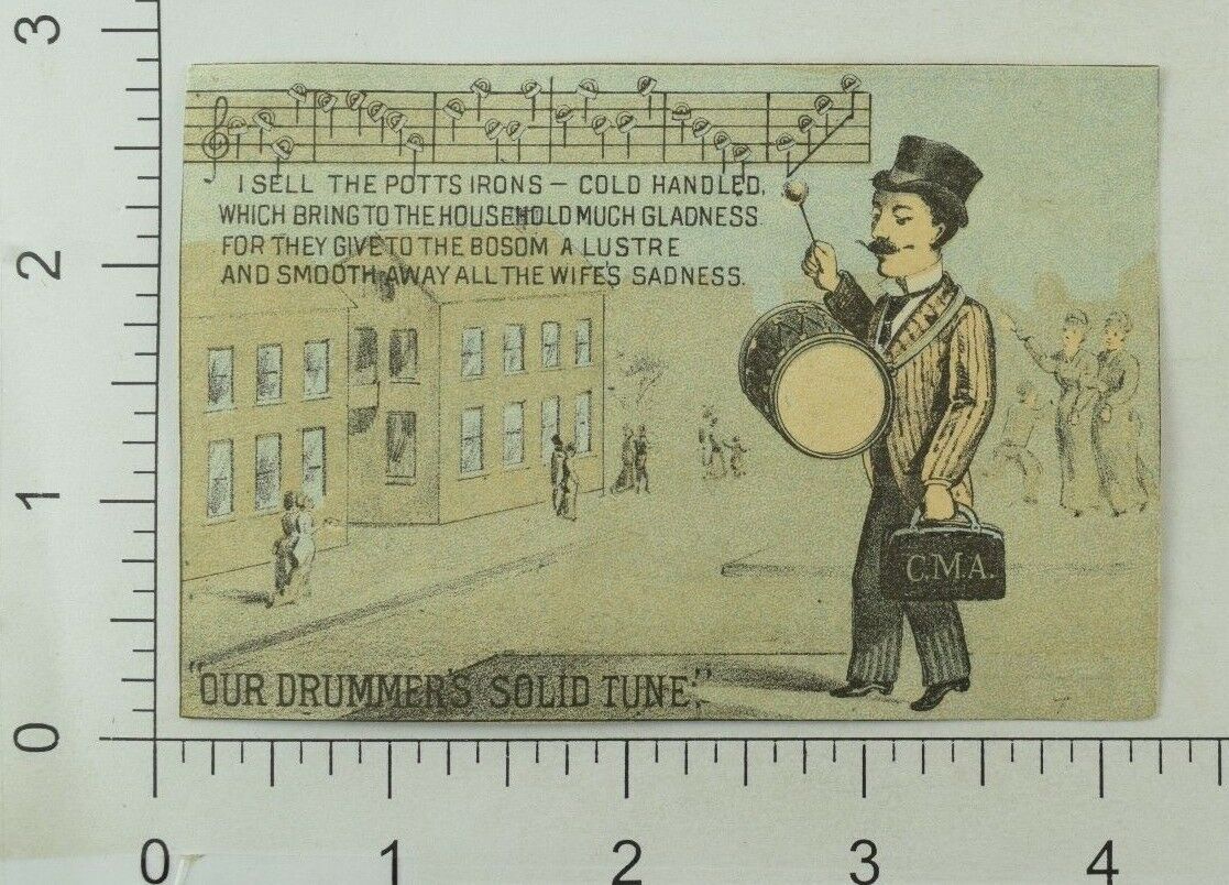 1870's Mrs. Potts Sad Iron Song Drummer Music Score Victorian Trade ...