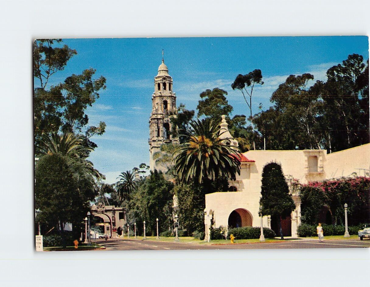 Postcard Plaza De Panama And California Tower San Diego California ...