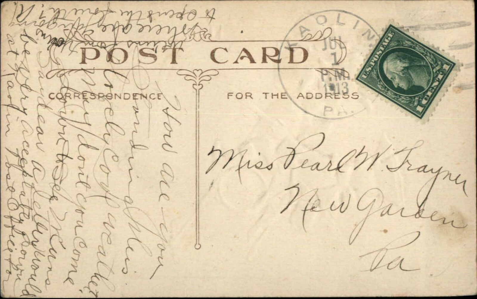 4th cuatro de julio Washington batalla de Princeton Bunnell Postal ...