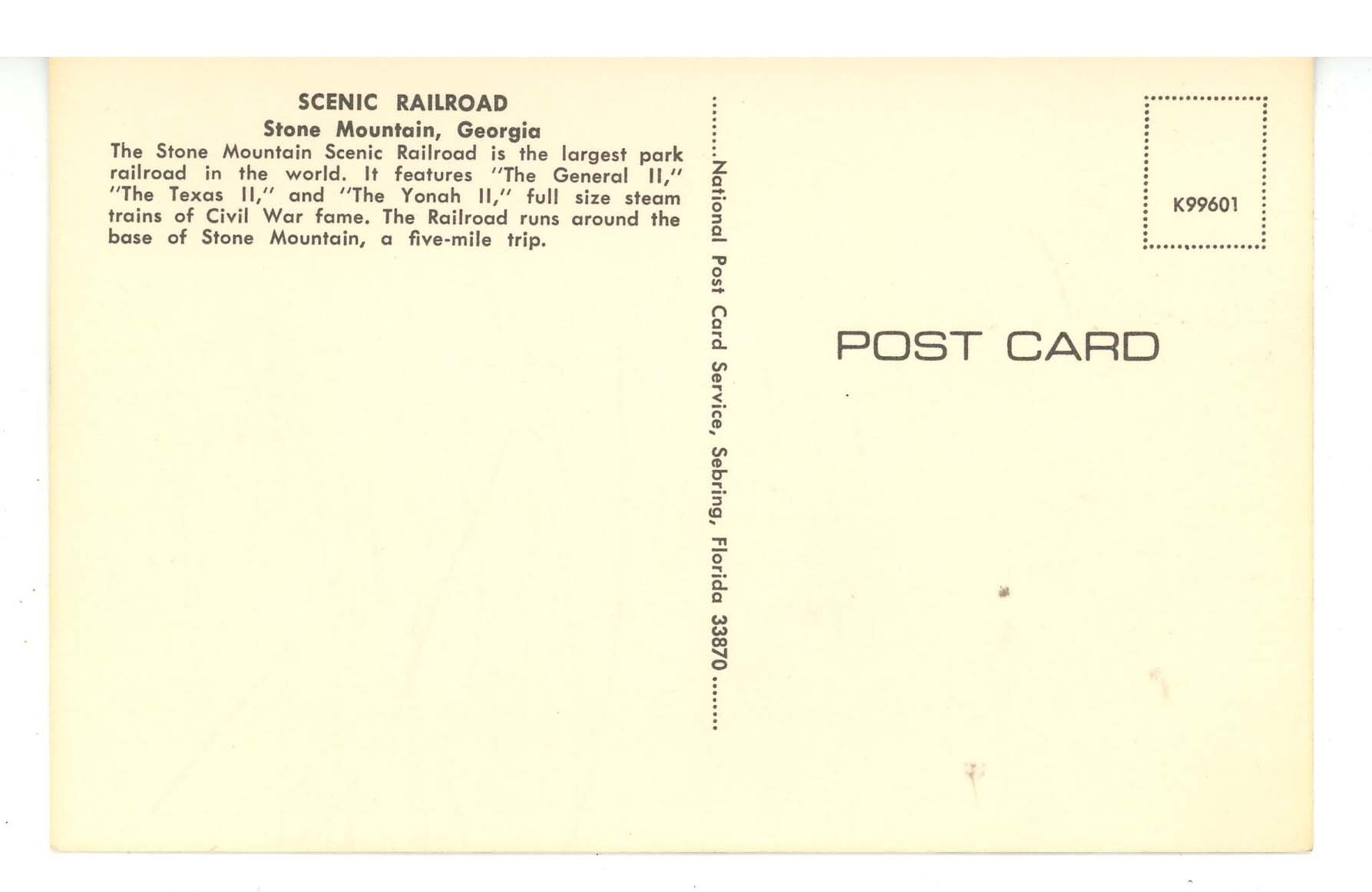 GA - Stone Mountain. Scenic Railroad at Base of the Mountain | United ...