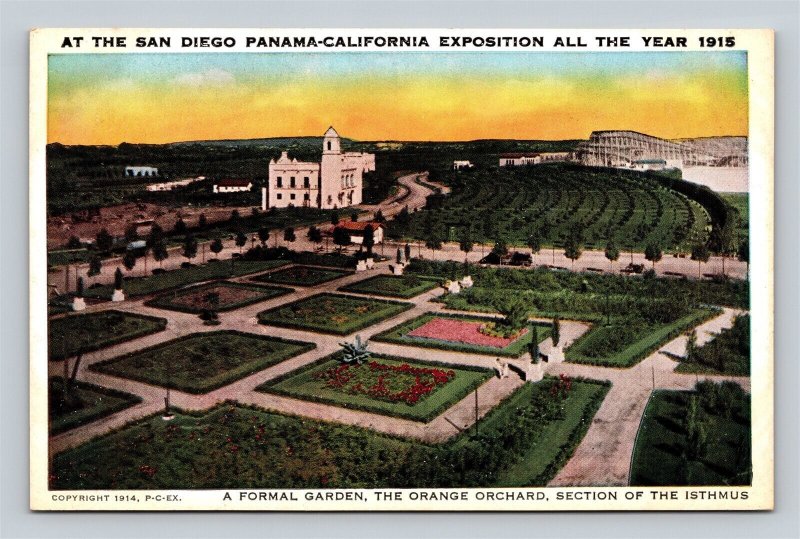 1915 Panama California Exposition San Diego CA Formal Garden The Orange ...